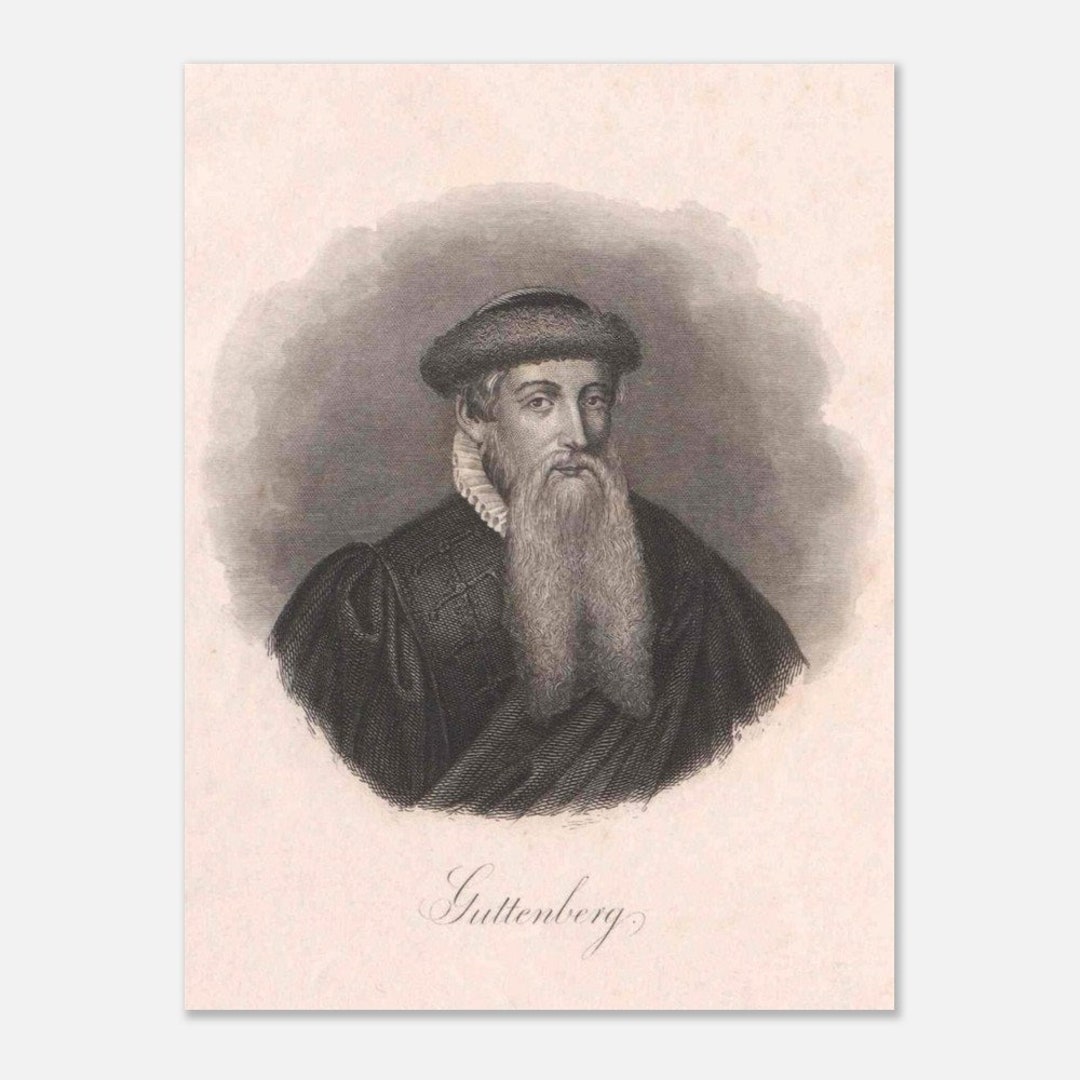 Restored Gutenberg Print | Vintage Art Print | High-quality Poster ...