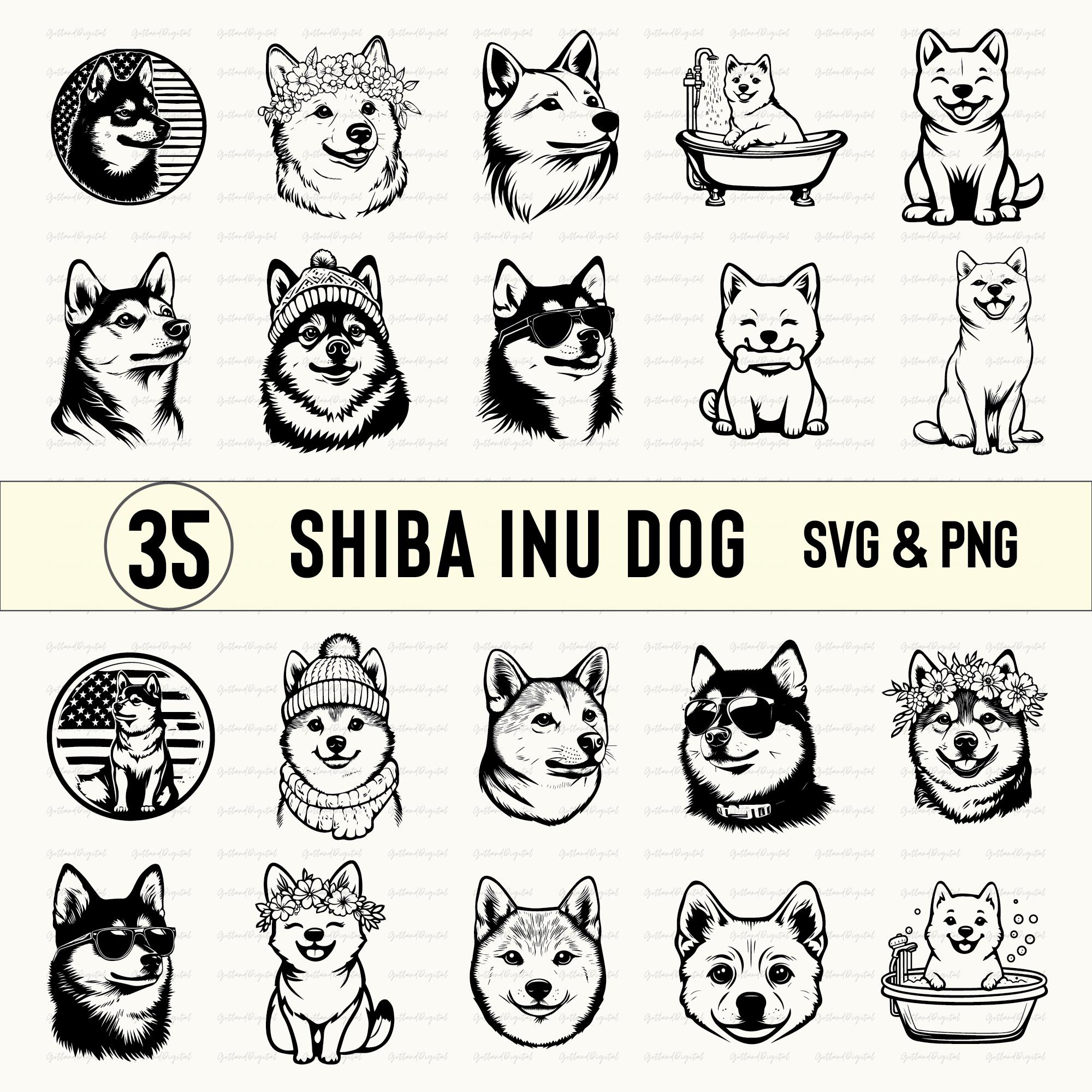 Shiba Inu Dog Svg Bundle, Shiba Inu Dog Silhouette, Shiba Inu Dog ...