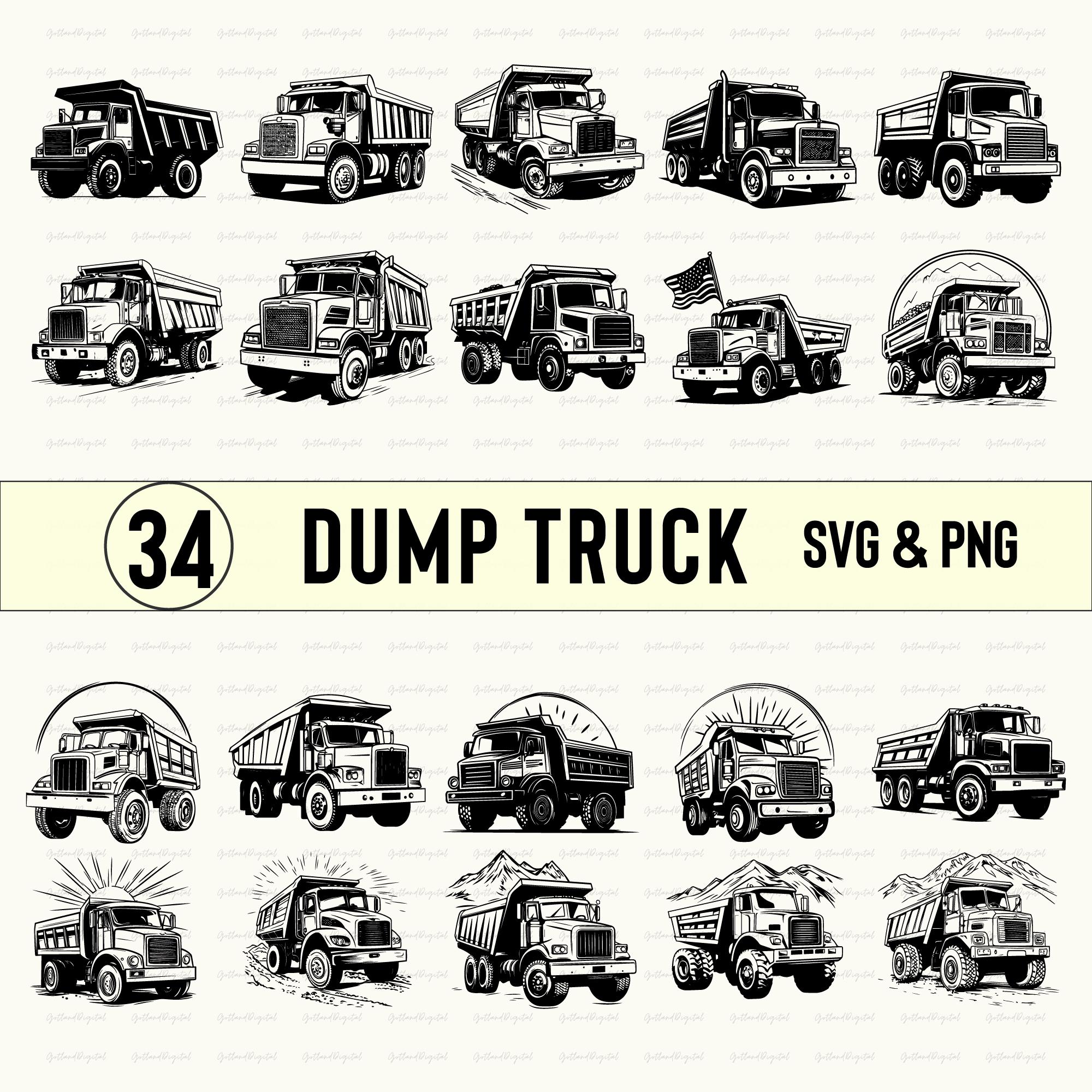 Dump Truck Svg Png, Dump Truck Clipart, Dump Truck Silhouette, Dump ...