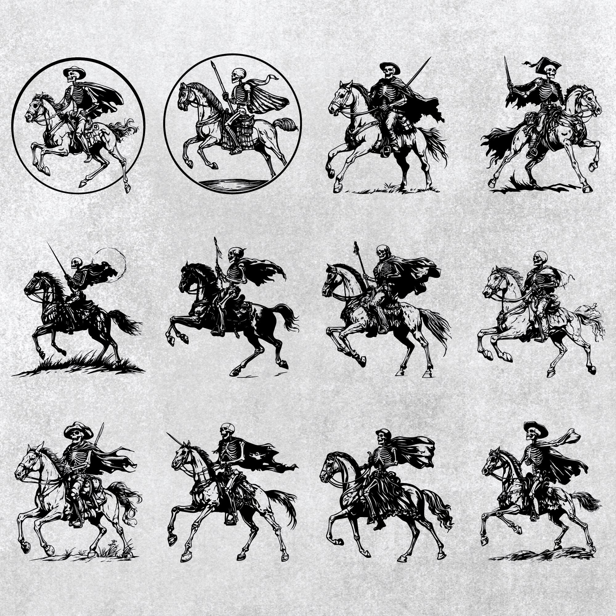Skeleton Cavalry Svg Png, Skeleton Cavalry Clipart, Skeleton Cavalry ...