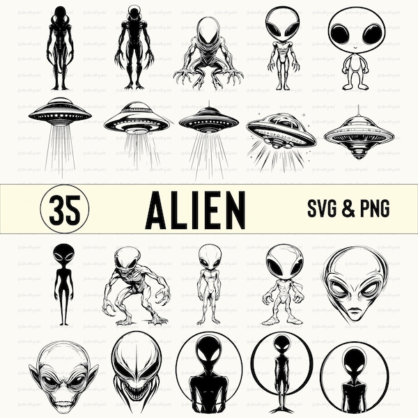 Alien Svg - Etsy