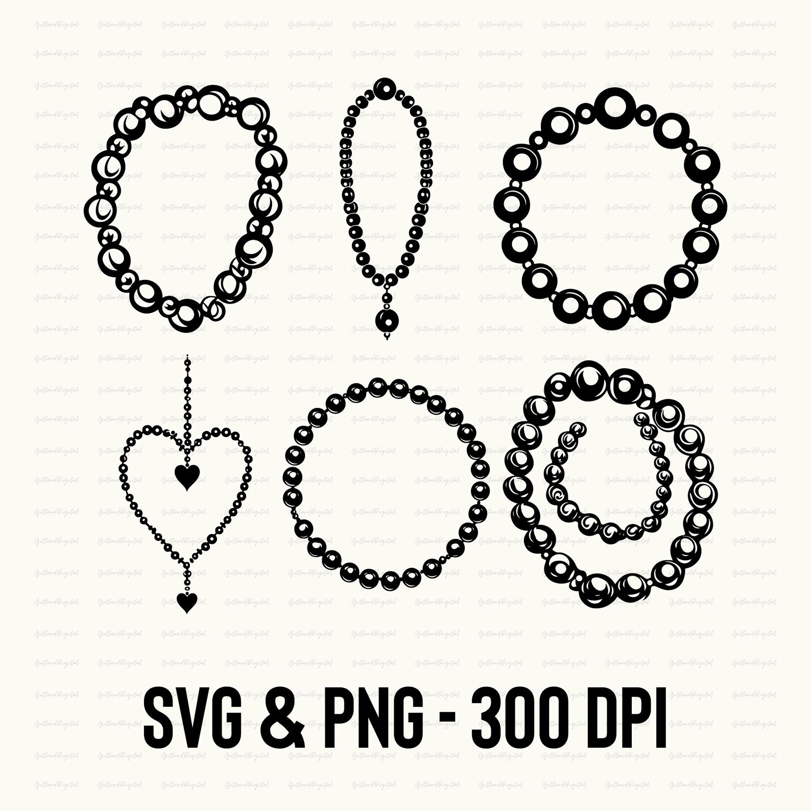 Beads SVG Bundle: Jewelry Design Clipart (PNG, Vector) - Etsy