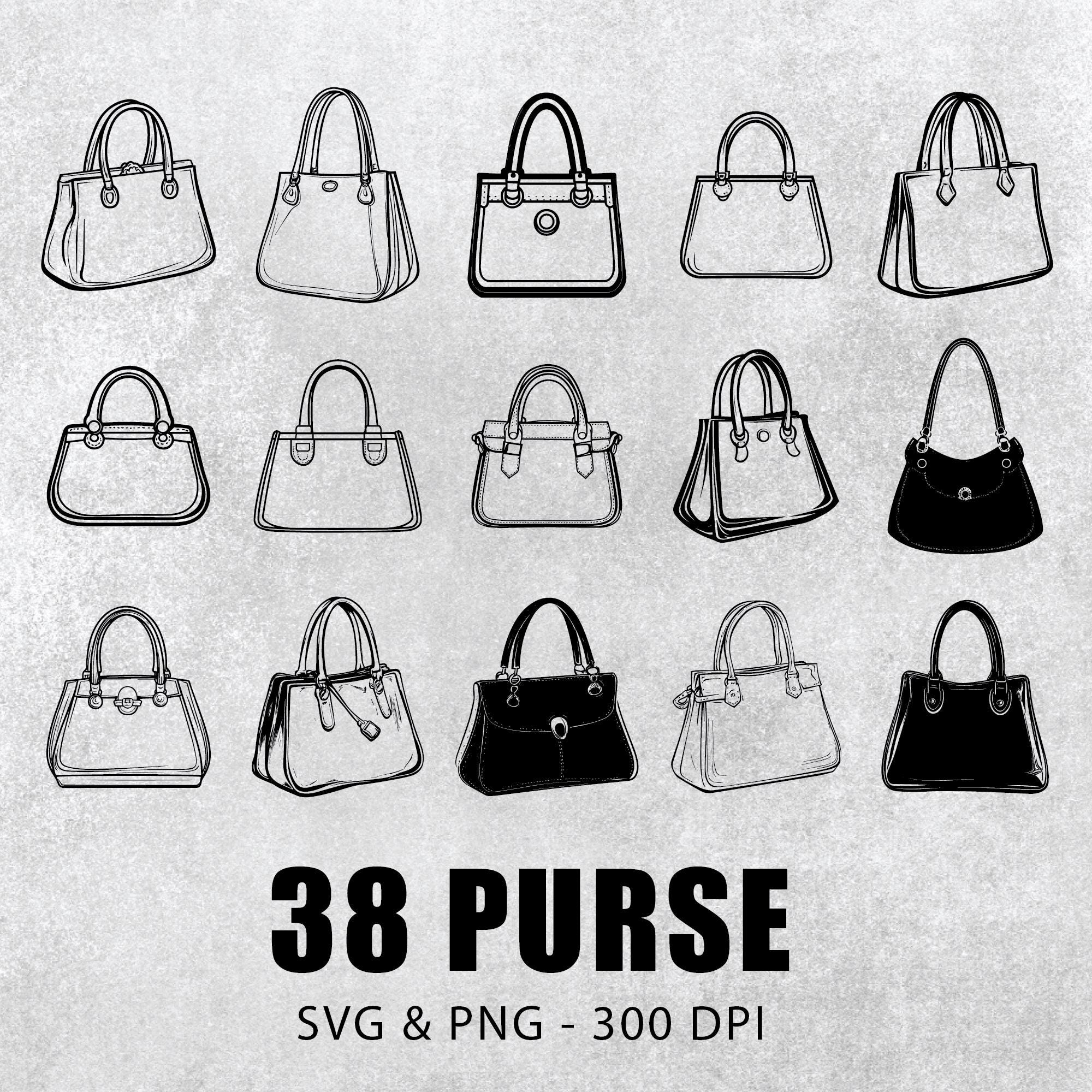 Purse SVG Bundle: Handbag Clipart, Vector Decal (PNG, Cricut) - Etsy