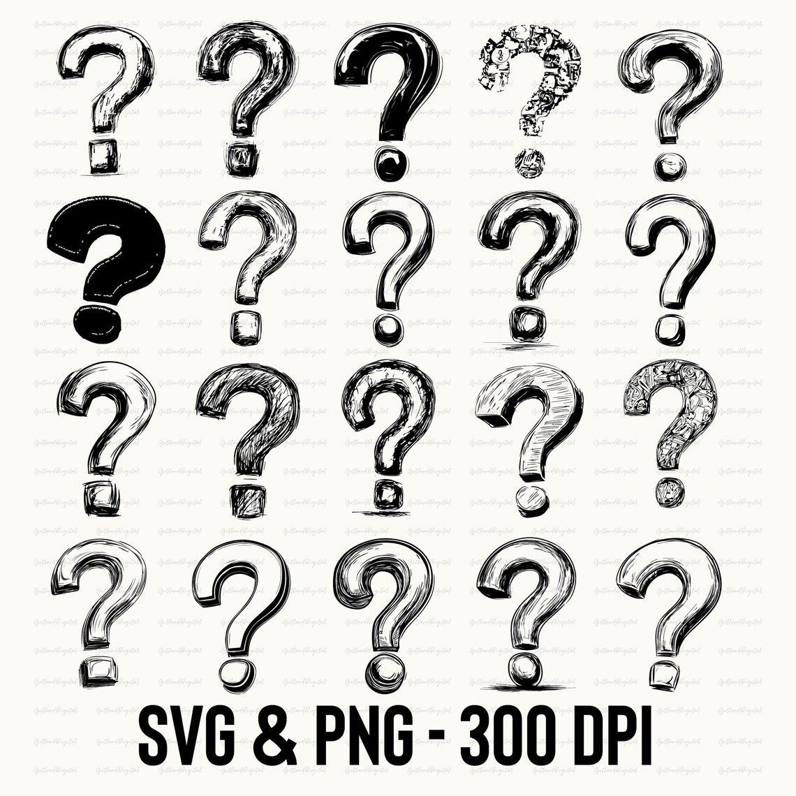 Question Mark Svg Bundle, Question Mark Silhouette, Question Mark ...