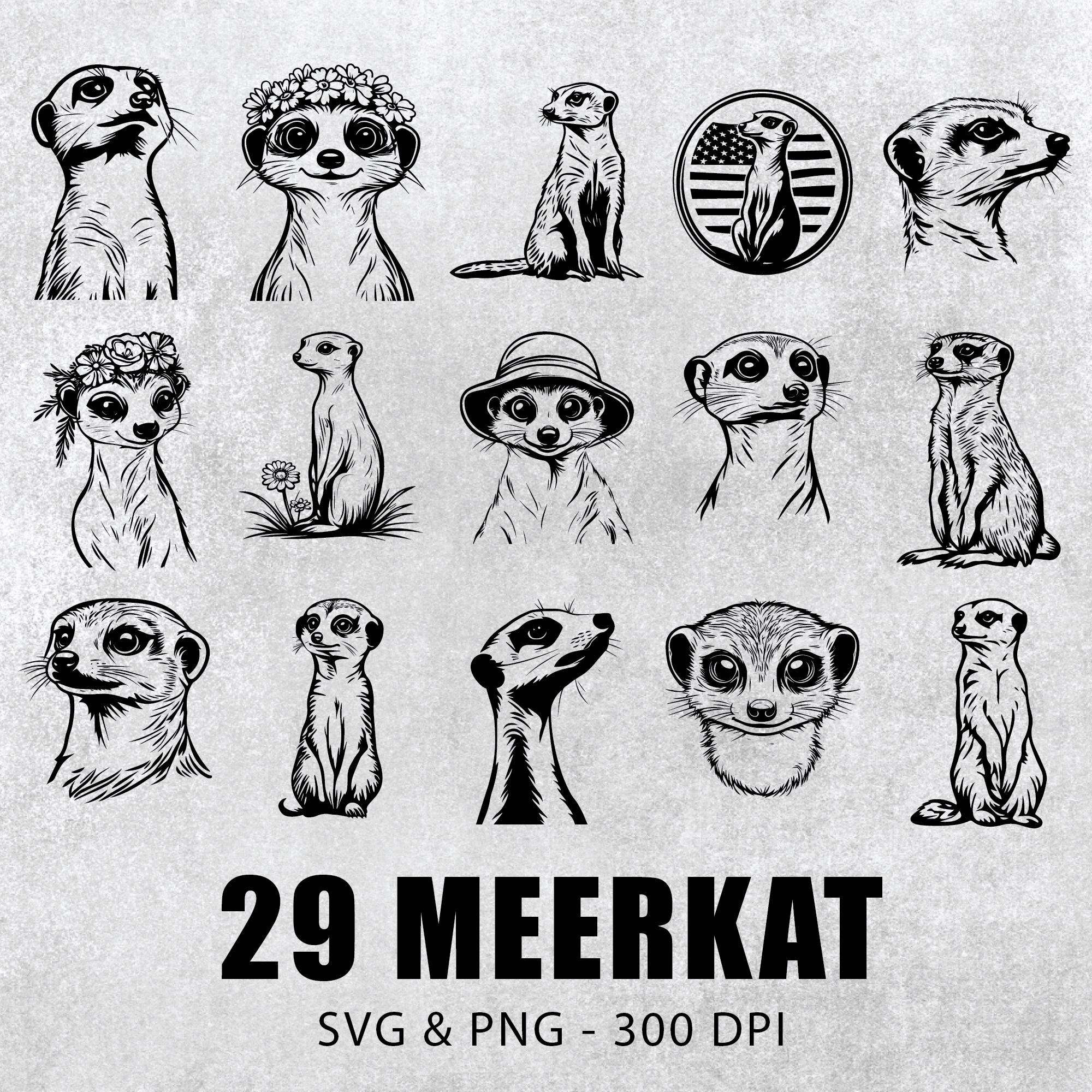 Meerkat Dog Svg Bundle, Meerkat Dog Silhouette, Meerkat Clipart ...