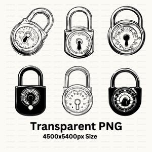Combination Lock Svg Bundle, Combination Lock Silhouette, Combination Lock Clipart, Combination ...