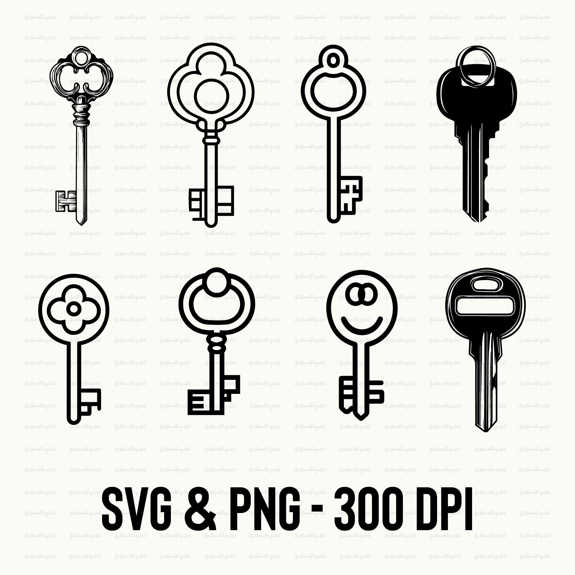 Keys Svg Bundle, Keys Silhouette, Keys Clipart, Keys Decal, Keys Gifts ...