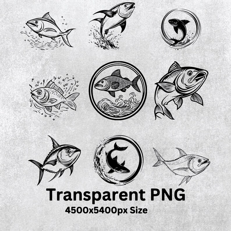 Tuna Fish Svg Png Bundle, Tuna Fish Vector, Tuna Fish Clipart, Tuna ...