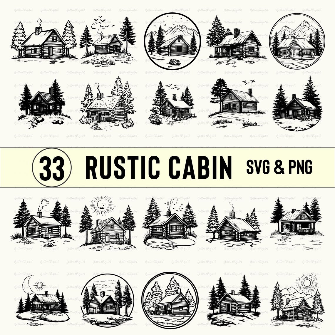 Rustic Cabin Svg Png, Rustic Cabin Clipart, Rustic Cabin Silhouette ...