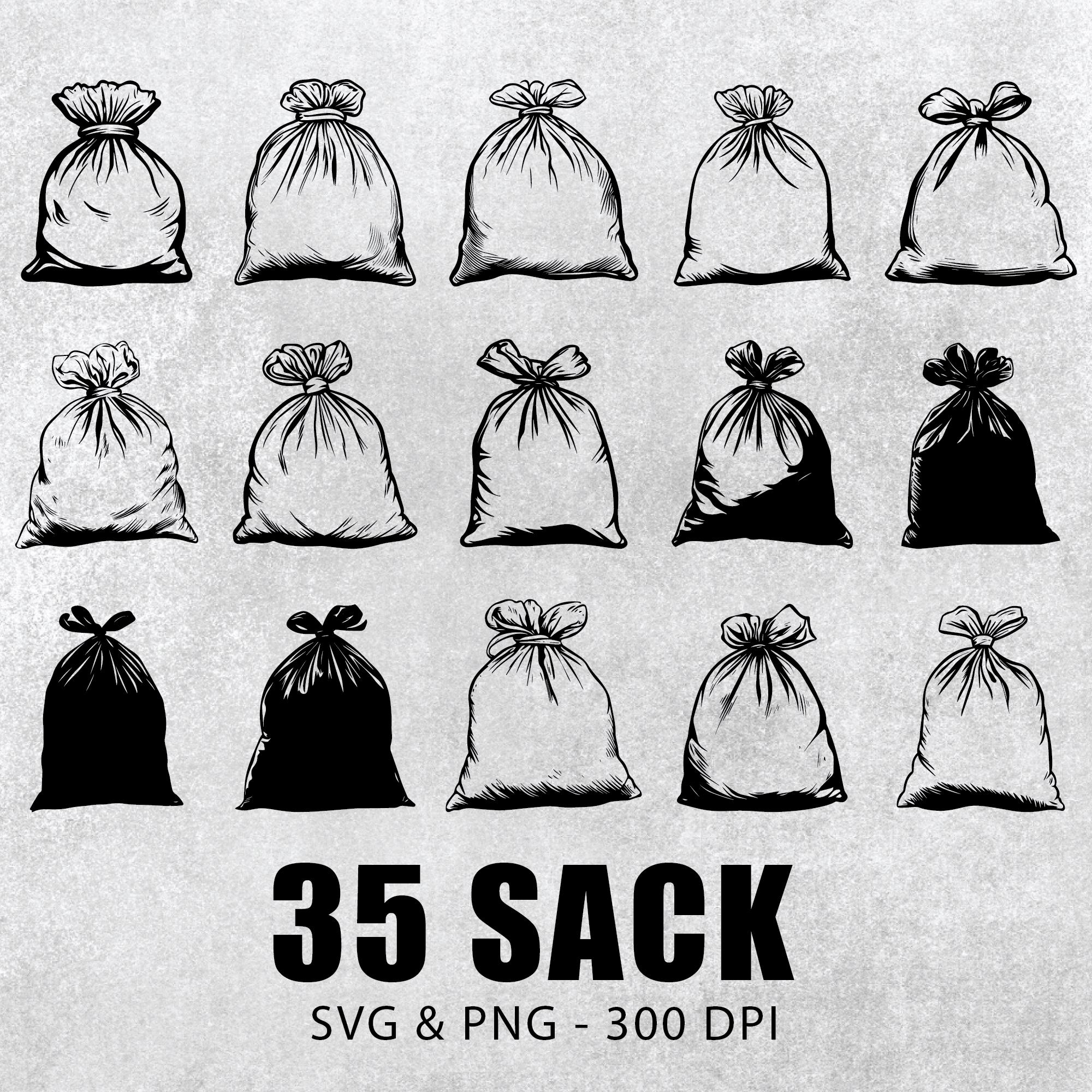 Sack Svg Bundle, Sack Vector Set, Sack Clipart, Sack Decal, Sack Art ...