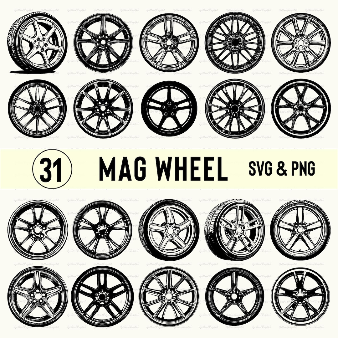 Mag Wheel Svg Png, Mag Wheel Clipart, Mag Wheel Silhouette, Mag Wheel ...