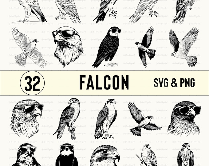 Falcon Flying SVG File - Flying American Falcon Vector Images, Falcon ...