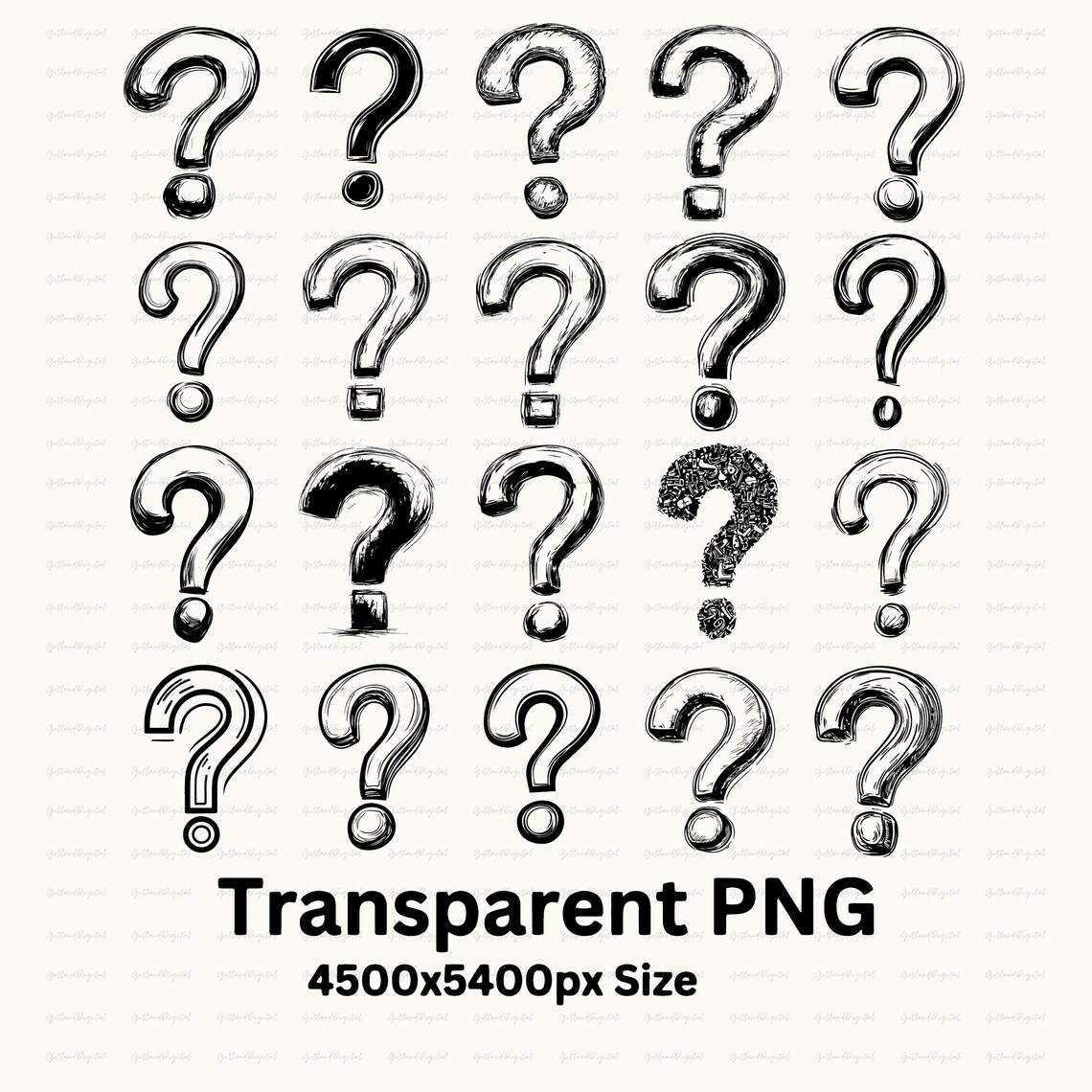 Question Mark SVG Bundle: Clipart Silhouette Vector (PNG, SVG) - Etsy