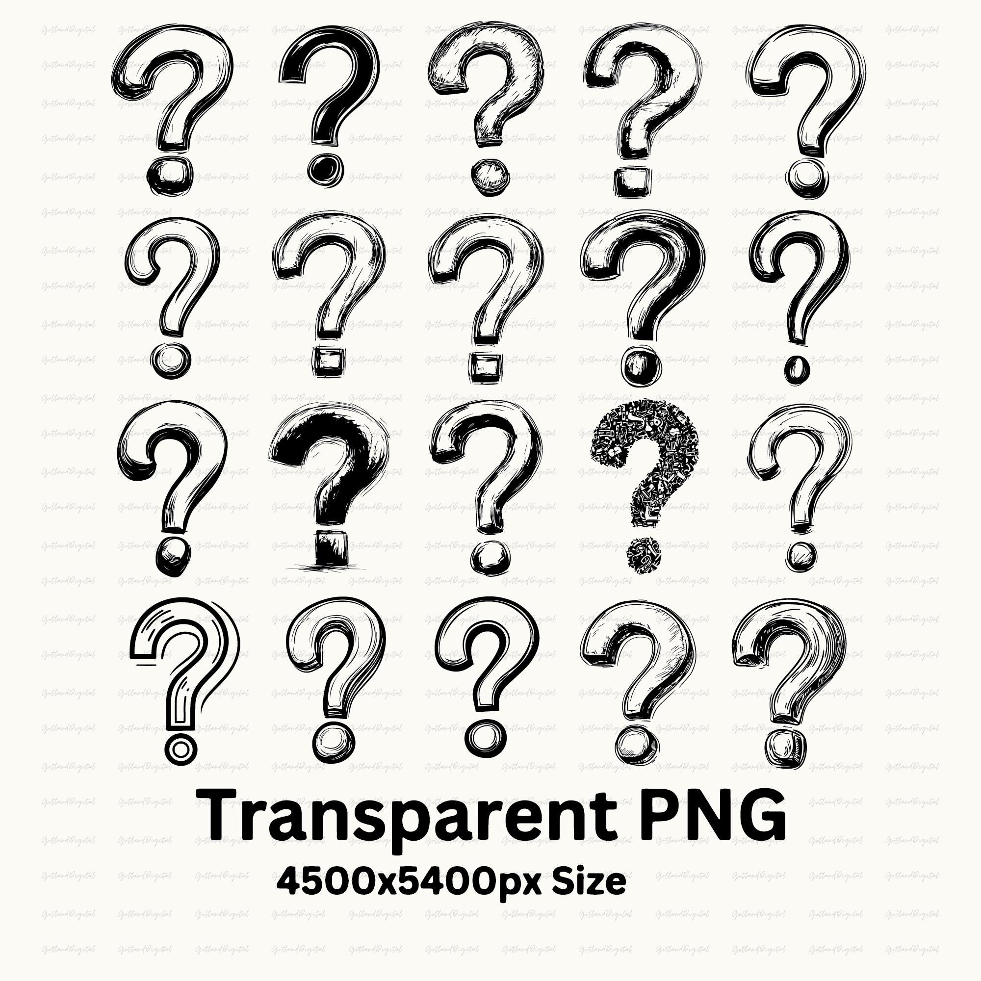 Question Mark Svg Bundle, Question Mark Silhouette, Question Mark ...