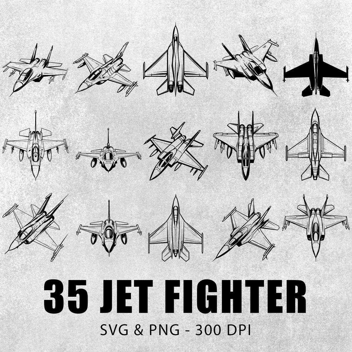 Jet Fighter Svg Bundle, Jet Fighter Vector Set, Jet Fighter Clipart ...