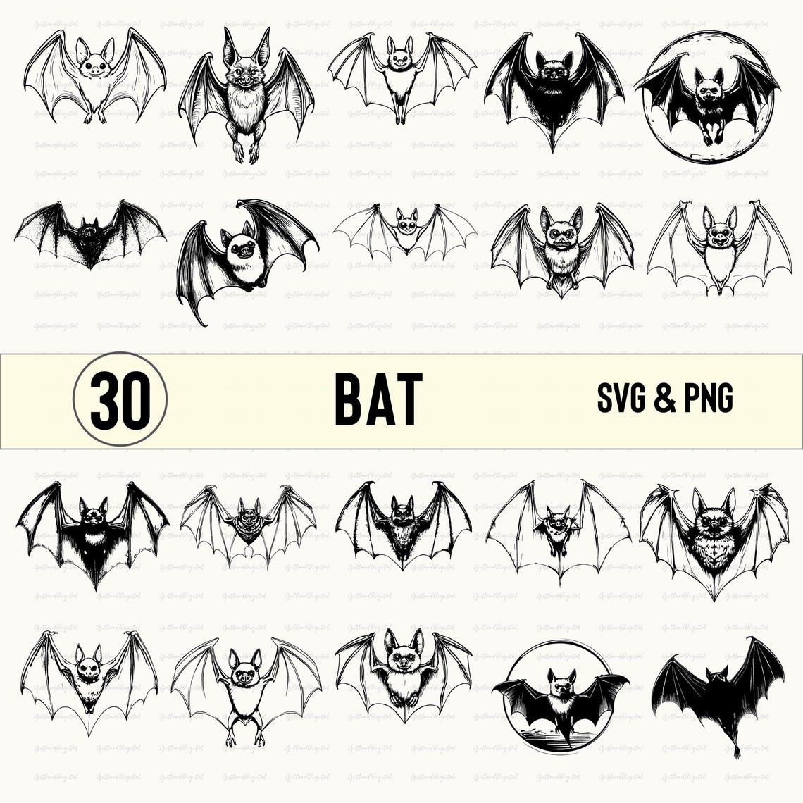Bat Svg Bundle, Bat Silhouette, Bat Clipart, Bat Vector, Bat Decal, Bat ...