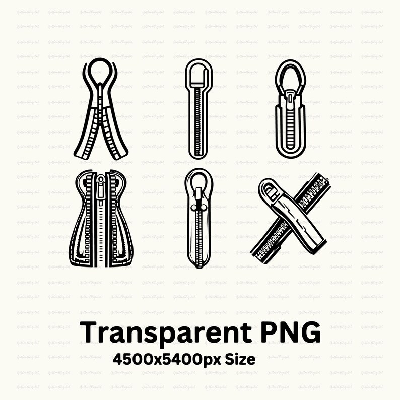 Zip SVG PNG Bundle: Clipart, Silhouette, Vector Art (digital Download ...