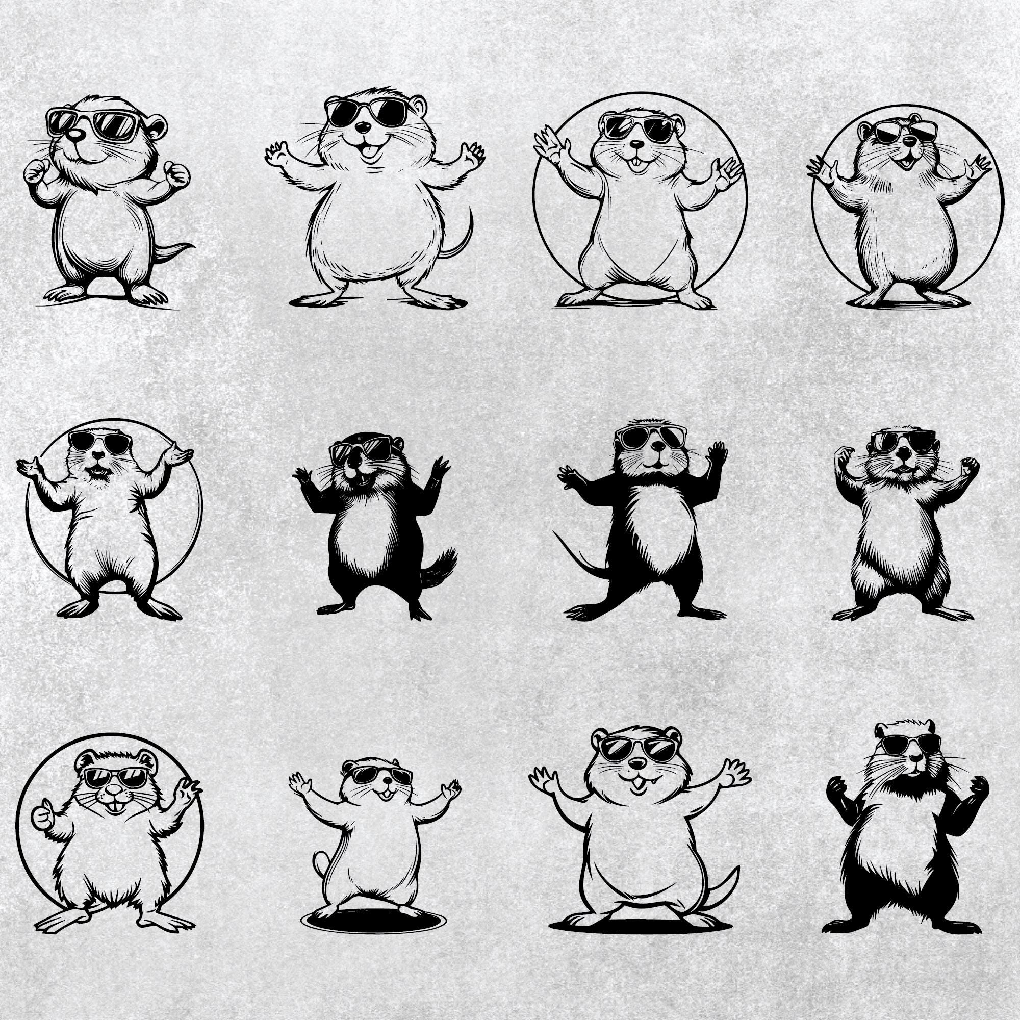 Cute Beaver Dancing Svg Png Bundle, Cute Beaver Dancing Silhouette ...