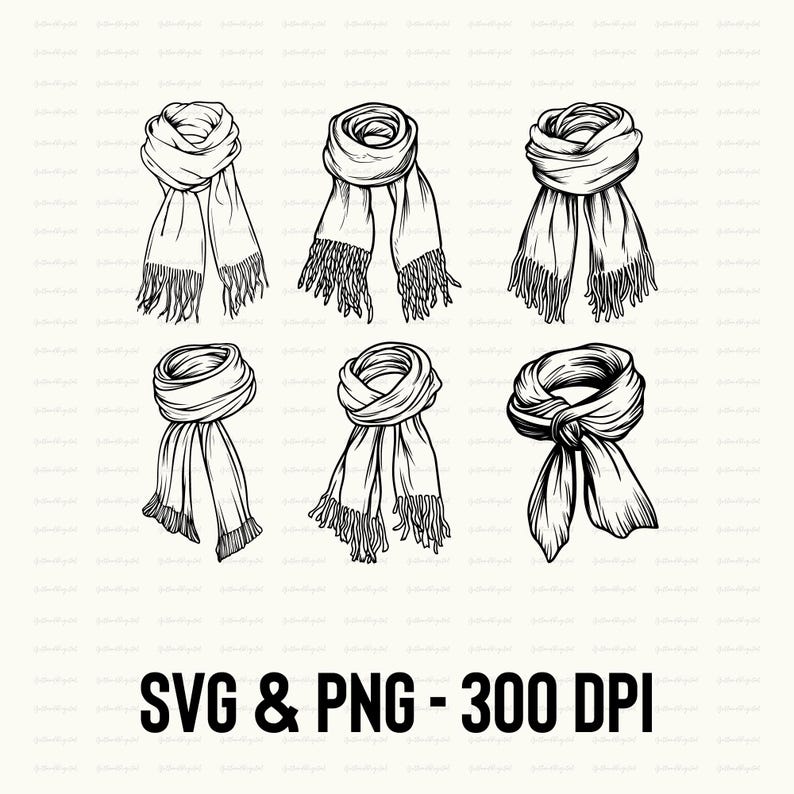 Scarf Svg Png, Scarf Clipart, Scarf Silhouette, Scarf Vector, Scarf Cut ...