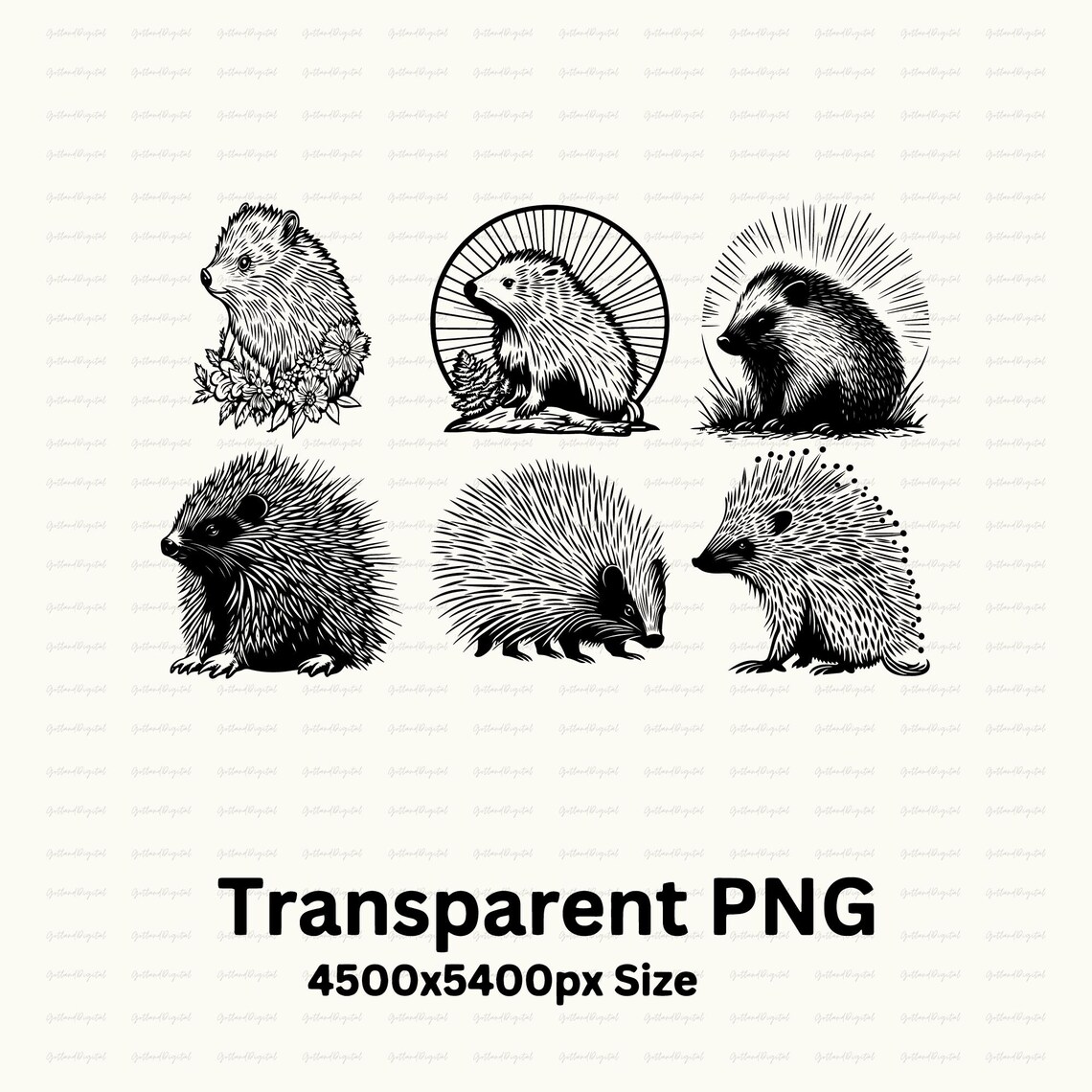 Porcupine SVG PNG Clipart: Cricut Cut Files, Decal Designs - Etsy