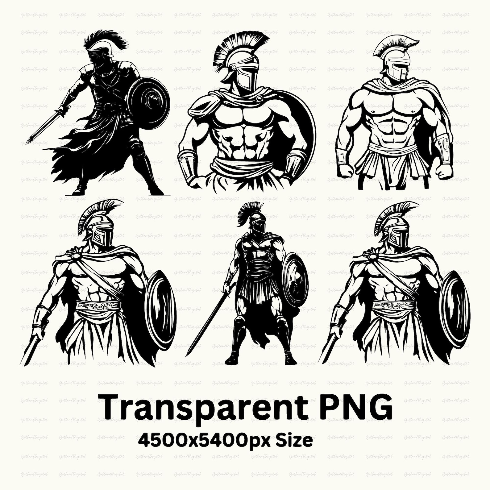 Gladiator Silhouette: Vector Cut Files, Clipart (SVG, PNG) - Etsy