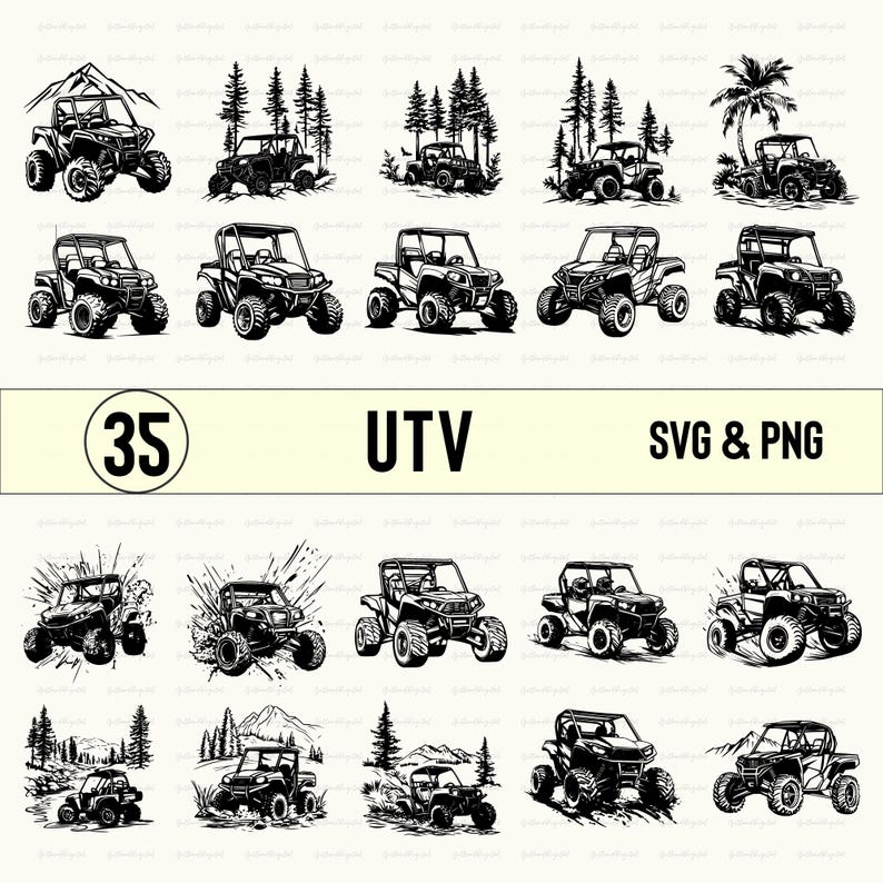 UTV Motor Bike Svg Png, UTV Bike Clipart, UTV Bike Silhouette, Motor ...