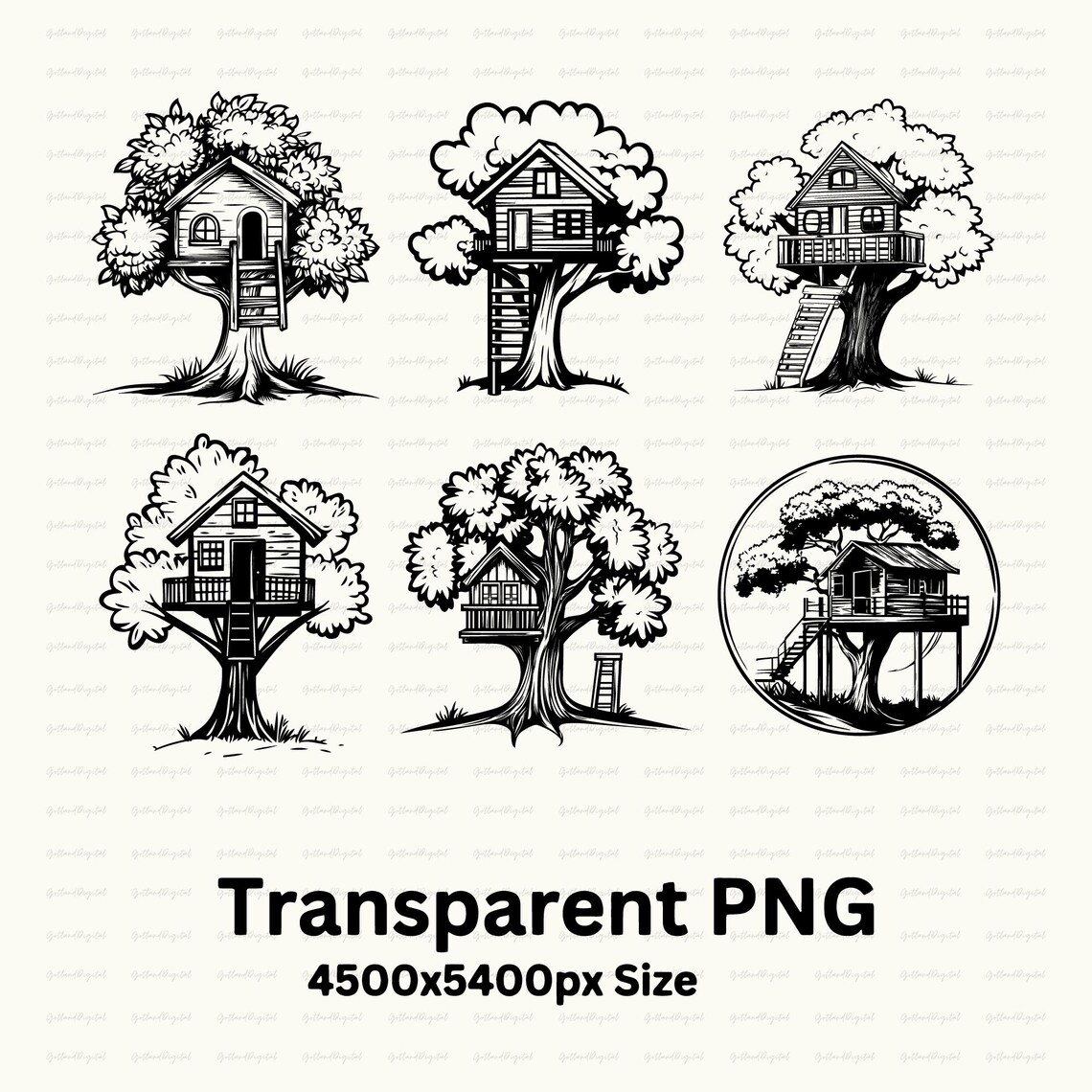 Tree House Svg Bundle, Tree House Silhouette, Tree House Clipart ...
