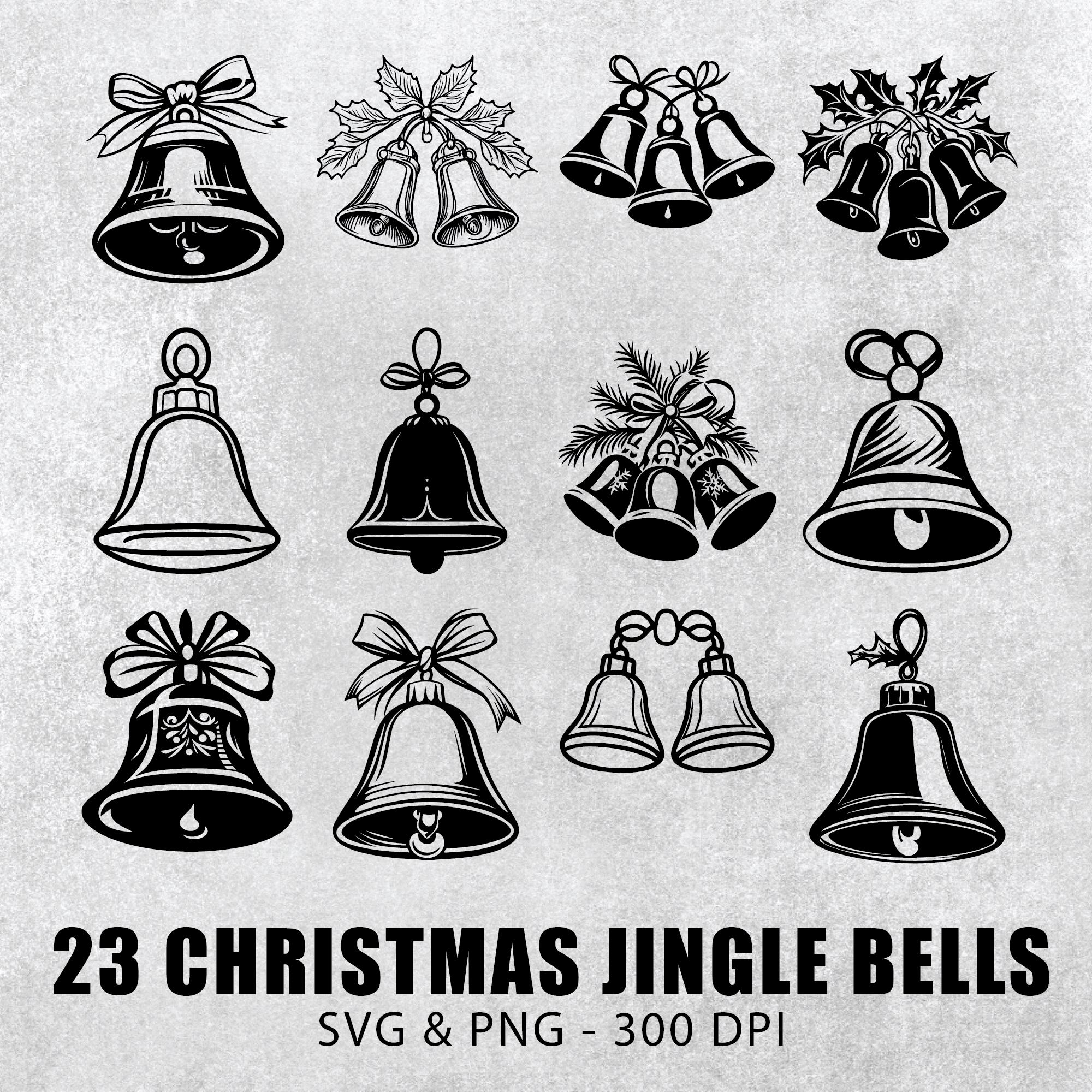 Christmas Jingle Bells Svg Bundle, Christmas Jingle Bells Silhouette ...