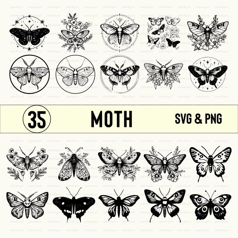 Gothic Moth Svg - Etsy