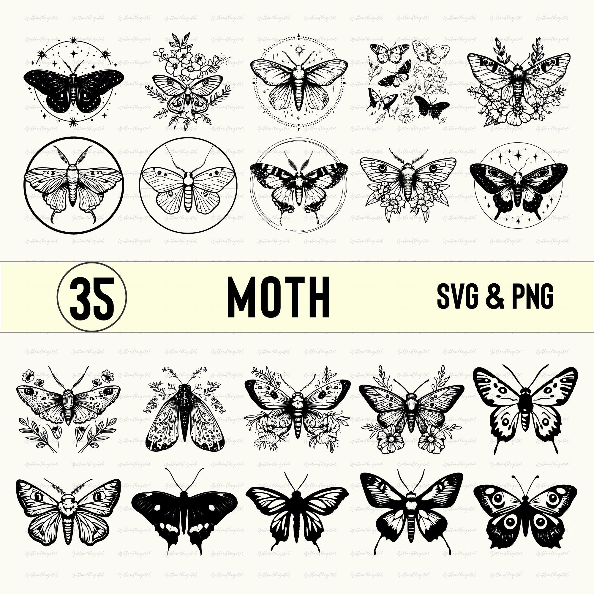 Moth Svg Png, Moth Clipart, Moth Silhouette, Moth Vector, Moth Cut File ...