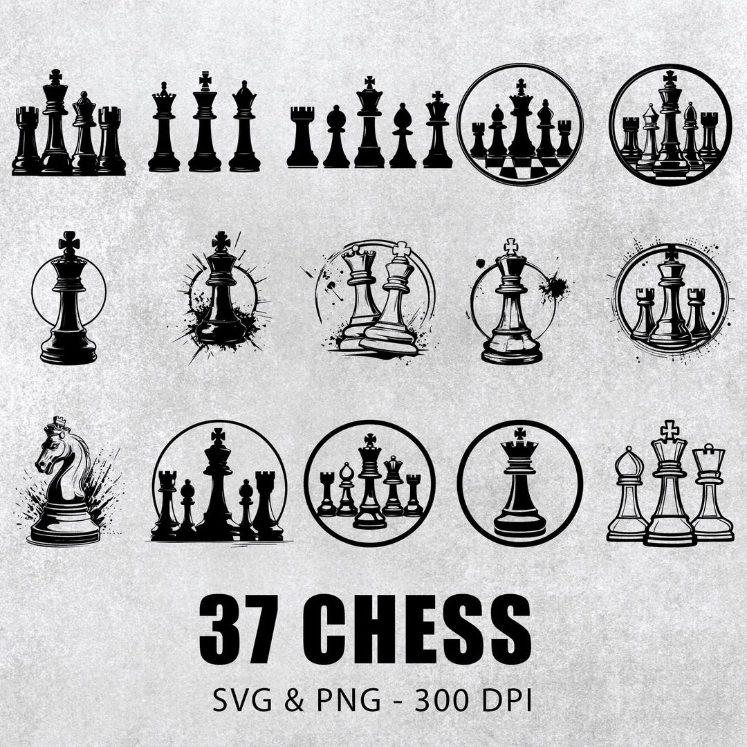 Chess Svg Png Bundle, Chess Clipart, Chess Silhouette, Chess Vector Art ...