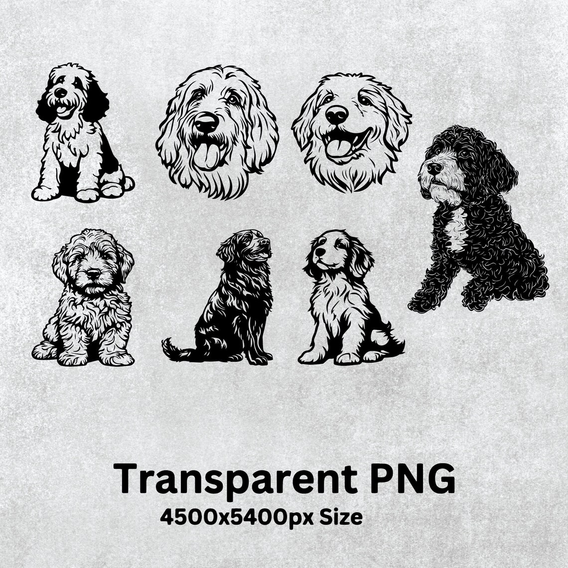 Bernedoodle Svg Bundle, Bernedoodle Silhouette, Bernedoodle Clipart ...