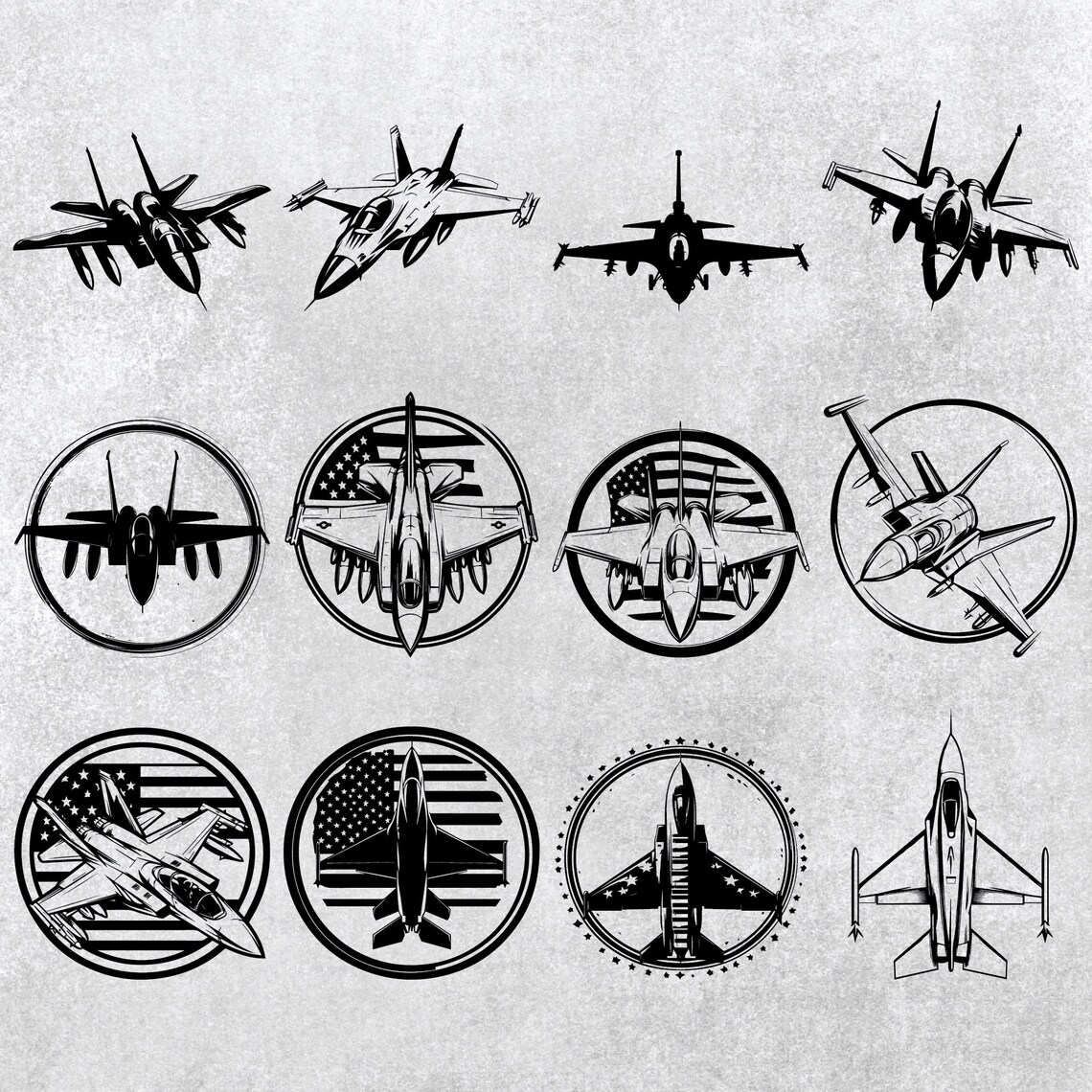 Jet Fighter Svg Bundle, Jet Fighter Vector Set, Jet Fighter Clipart ...