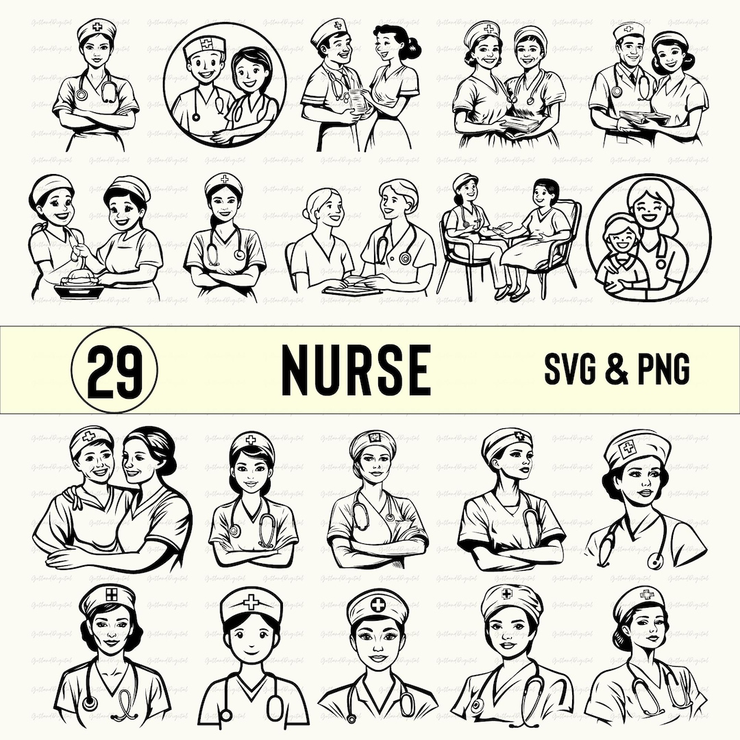 Nurse Svg Png, Nurse Clipart, Nurse Silhouette, Nurse Vector, Nurse Cut ...