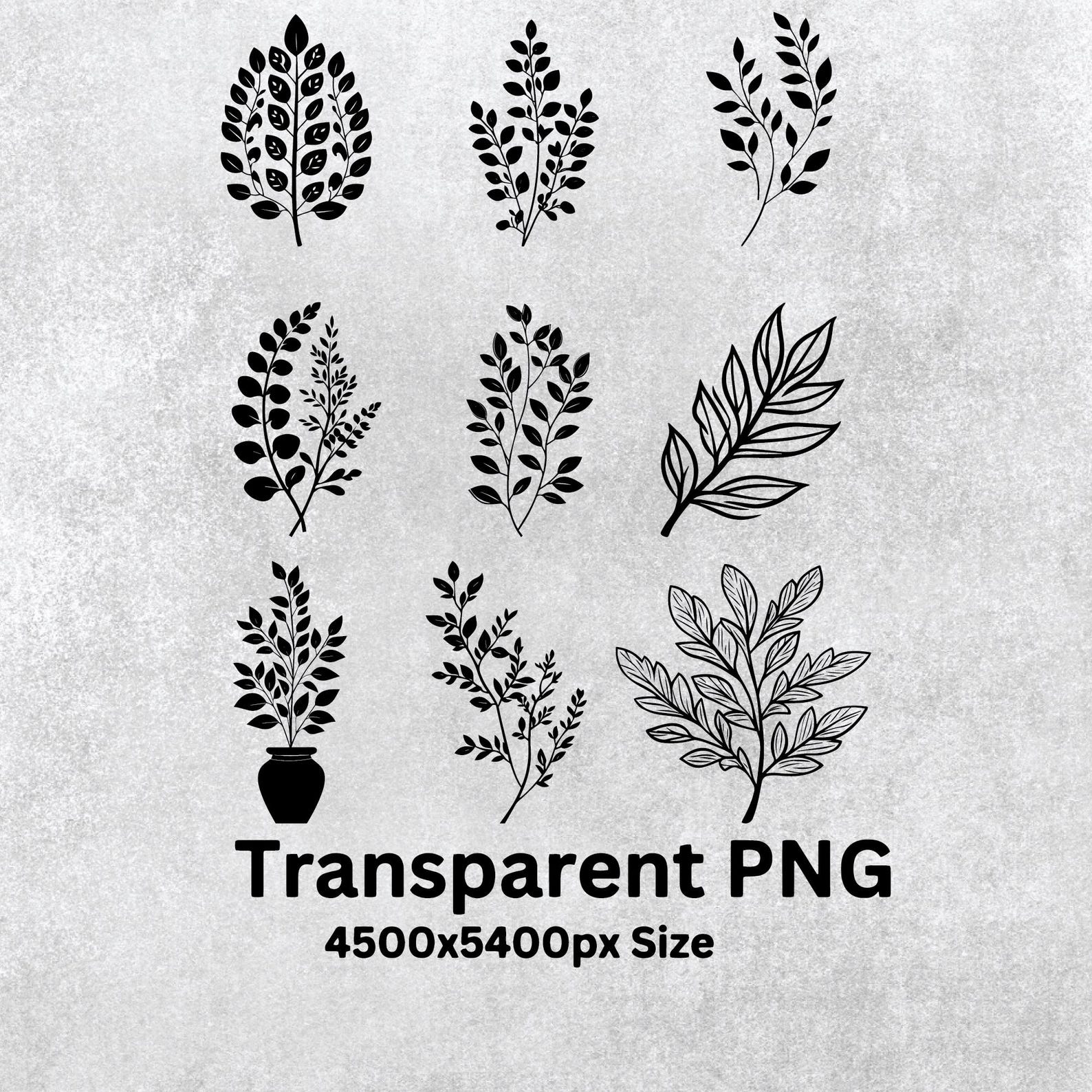 Fern Svg Bundle, Fern Svg Vector Set, Fern Clipart Png, Fern Decal Cut ...