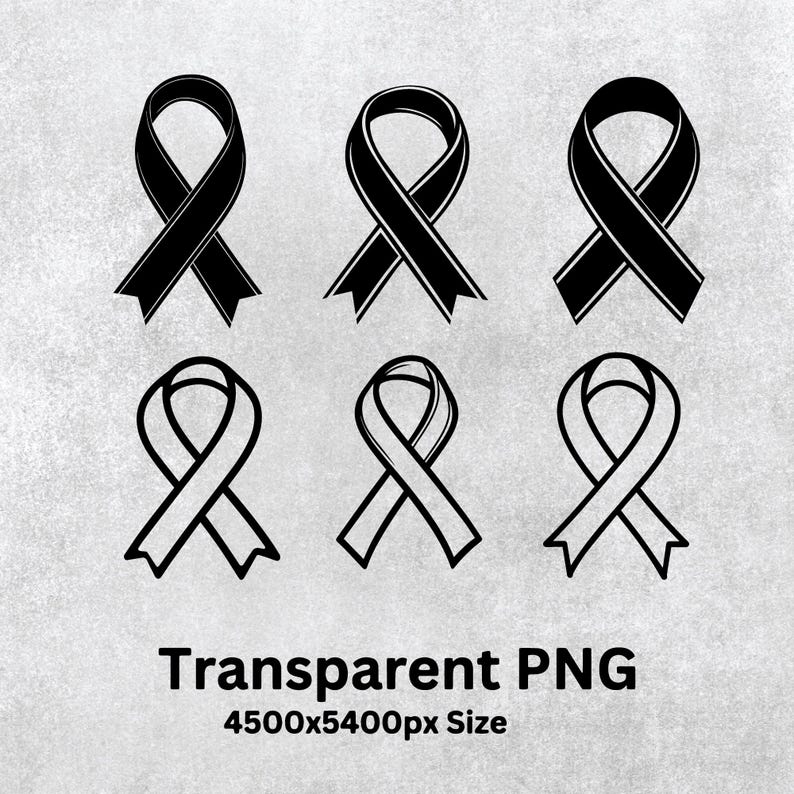 Awareness Ribbon Silhouette Bundle: SVG & PNG Files - Etsy