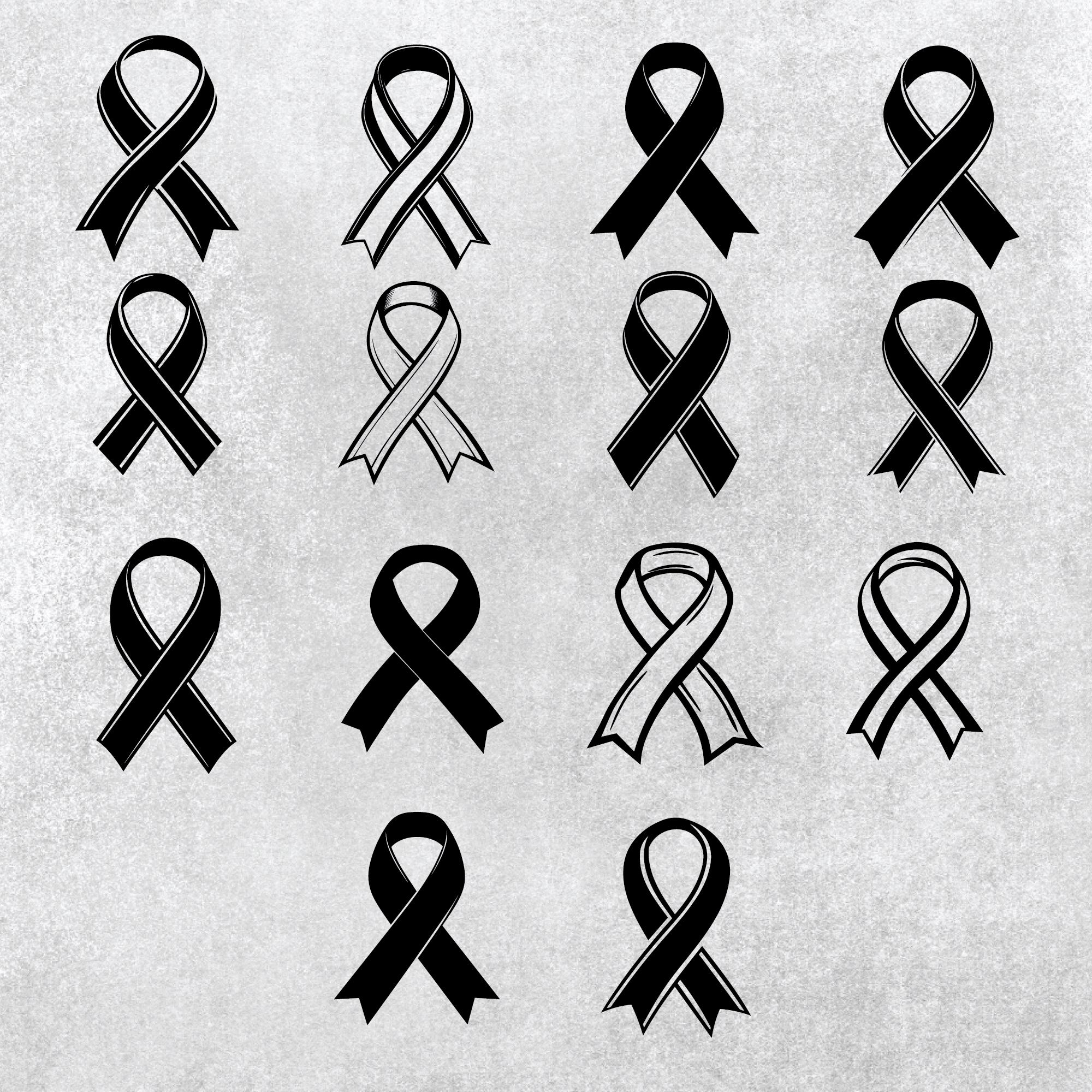 Awareness Ribbon Silhouette Bundle, Awareness Ribbon Vector, Awareness ...