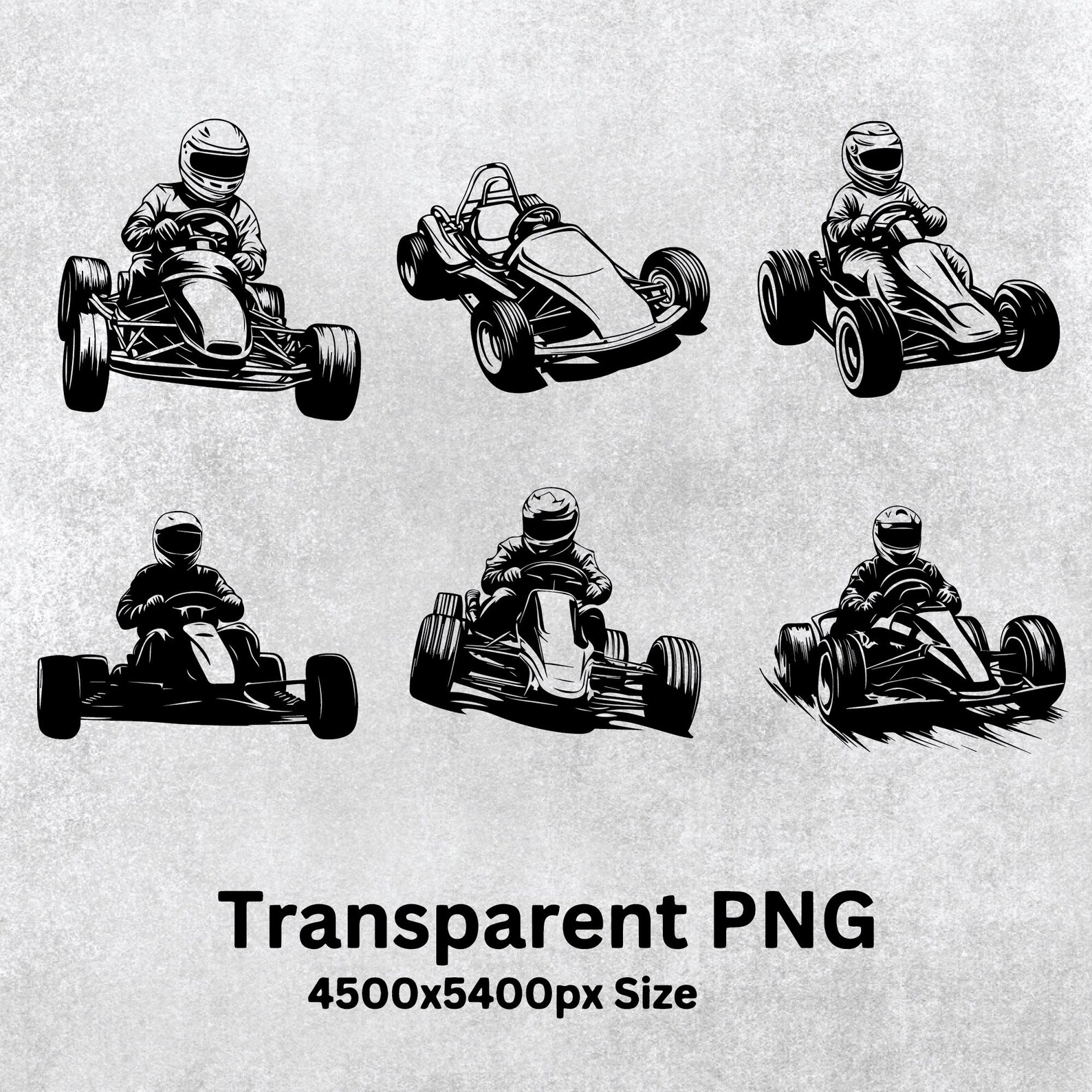 Go Kart Svg Bundle, Go Kart Silhouette Set, Go Kart Clipart, Go Kart ...