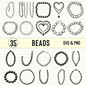 Beads SVG Bundle: Jewelry Design Clipart (PNG, Vector) - Etsy