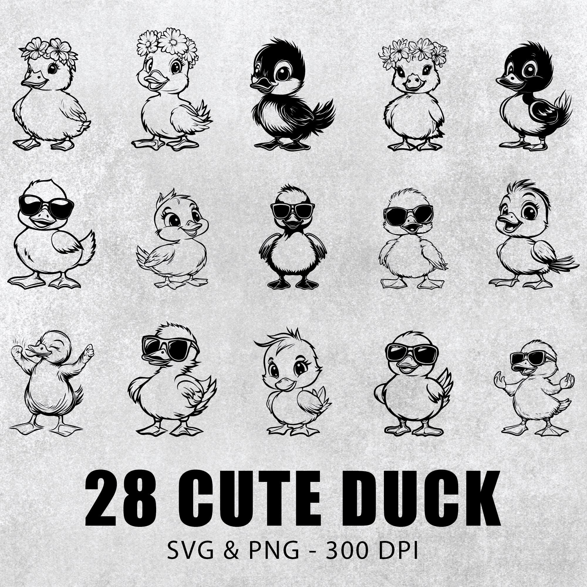 Cute Duck SVG Bundle, Clipart, Vector, PNG (digital Download) - Etsy