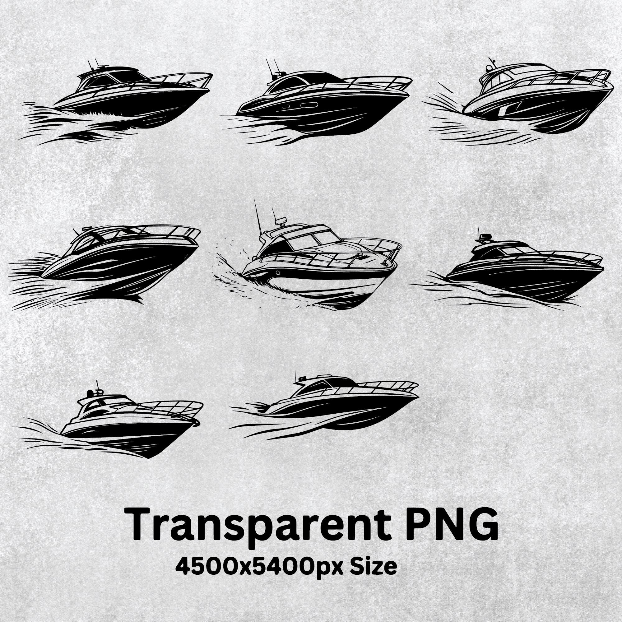 Speed Boat Svg Bundle, Speed Boat Vector Set, Speed Boat Clipart, Speed ...