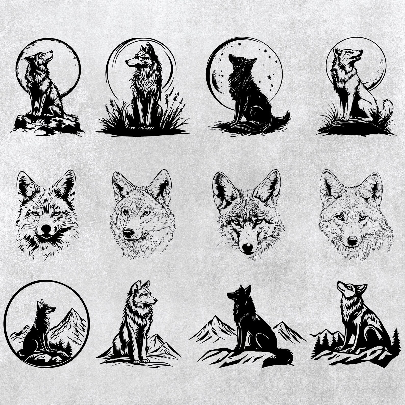 Coyote Svg Png, Coyote Clipart, Coyote Silhouette, Coyote Decal, Coyote ...