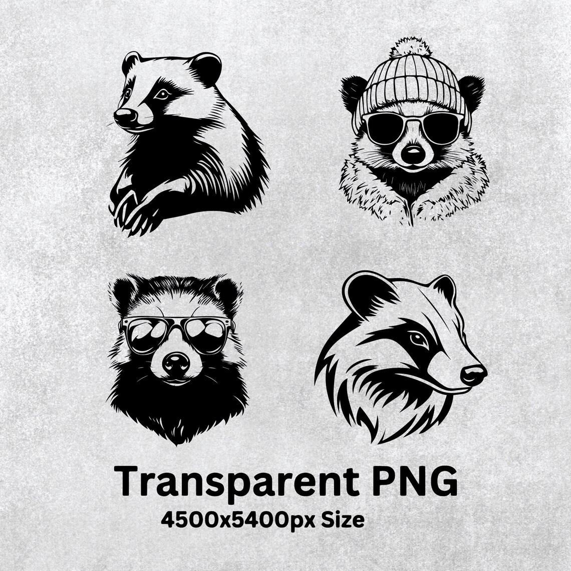 Badger Svg Bundle, Badger Vector Set, Badger Clipart, Badger Decal ...