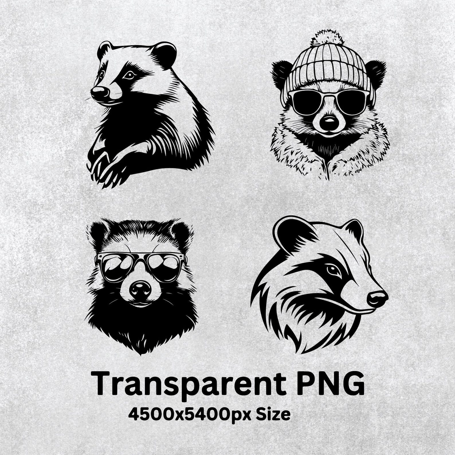 Badger Svg Bundle, Badger Vector Set, Badger Clipart, Badger Decal ...