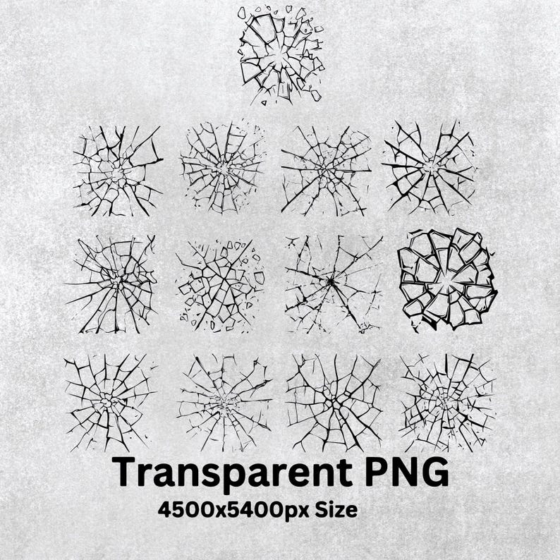 Shattered Glass SVG Bundle: Cricut Logo Icon, Decal (PNG) - Etsy
