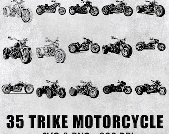 Trike Motorcycle SVG Bundle - Etsy