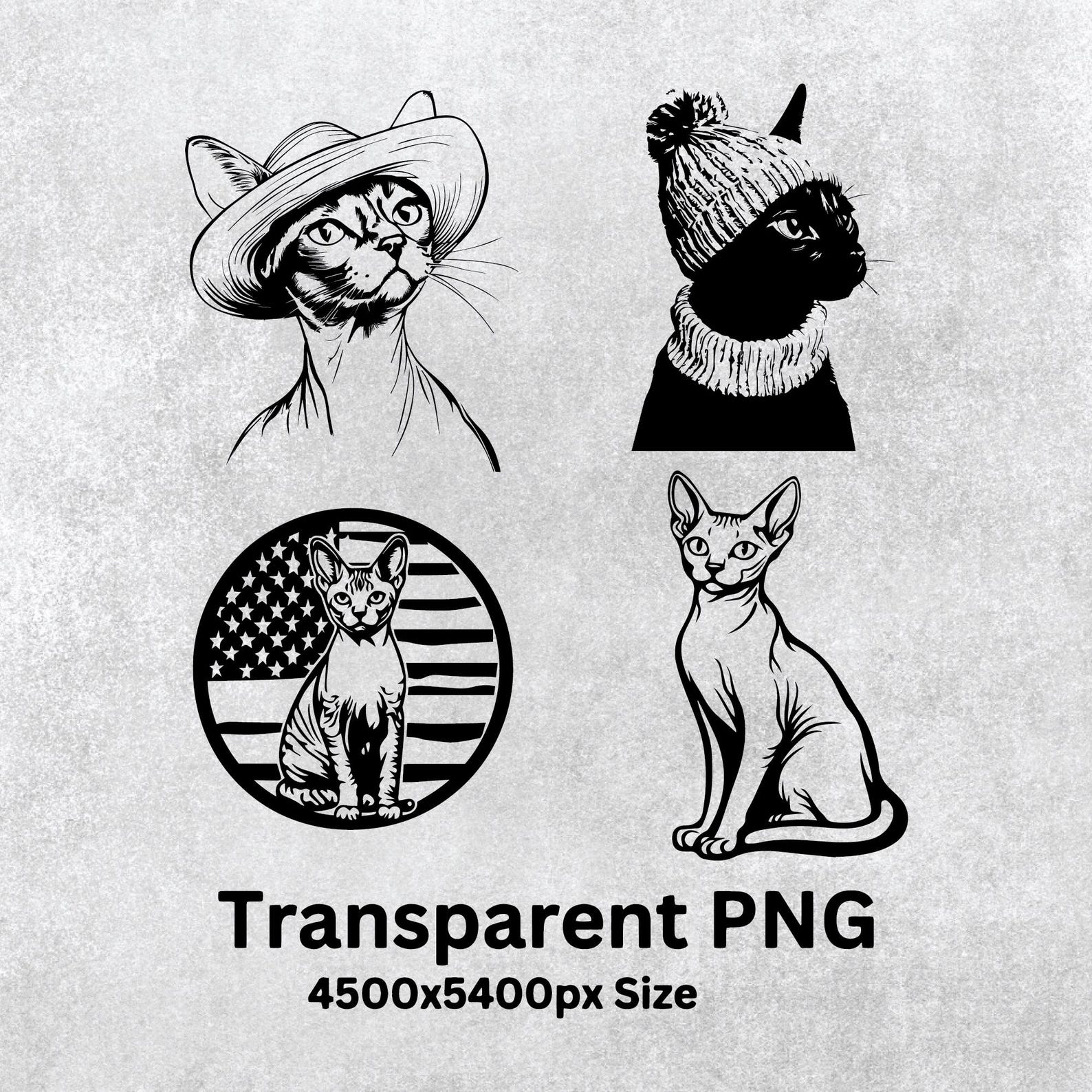 Cornish Rex Cat SVG Bundle: Silhouette Clipart, Decal Files - Etsy