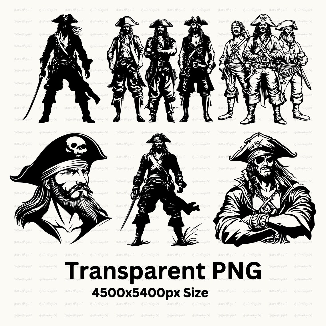 Pirates SVG PNG Bundle, Pirates Clipart, Pirates Silhouette, Pirates ...