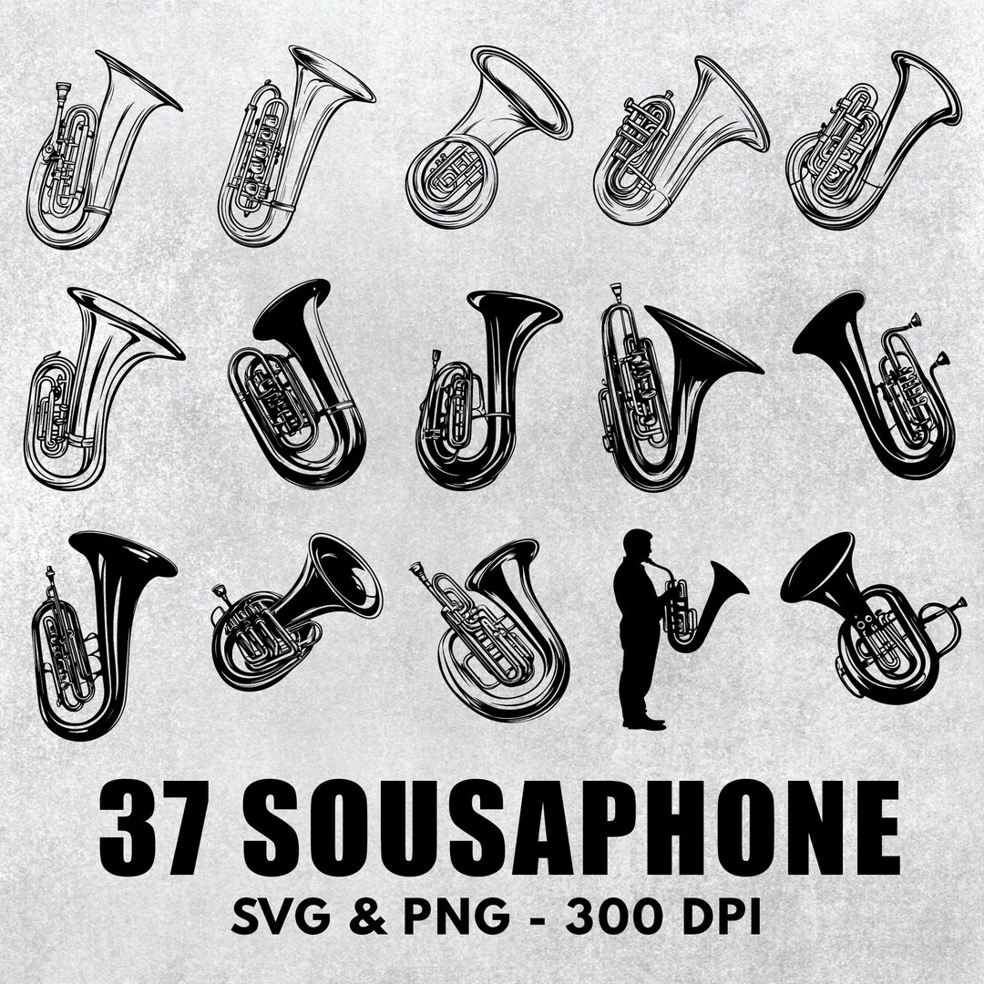 Sousaphone Svg Bundle, Sousaphone Vector Set, Sousaphone Clipart ...