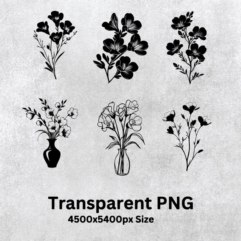 Freesia Svg Bundle, Freesia Svg Vector Set, Freesia Clipart, Freesia ...